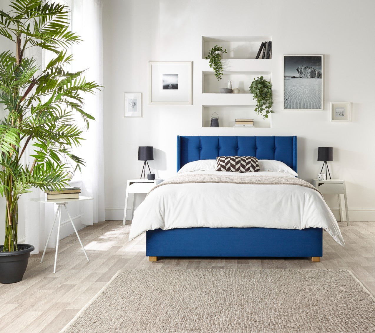 Blue Super King Size Beds | Dark blue bed frame | Bed blue