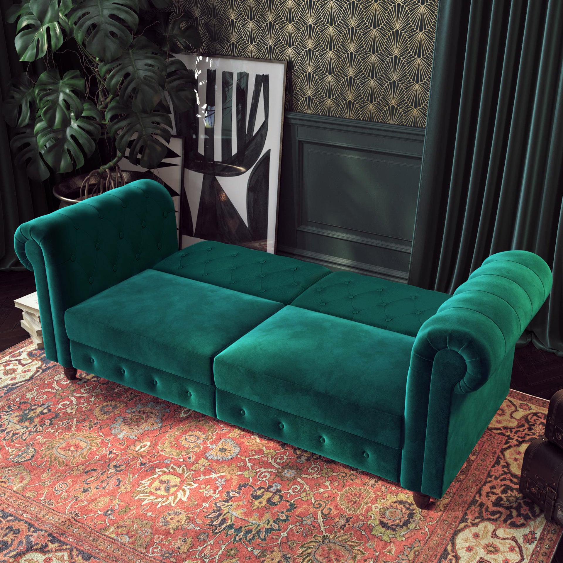 Dorel Home Felix Chesterfield Sofa Bed - FREE DELIVERY