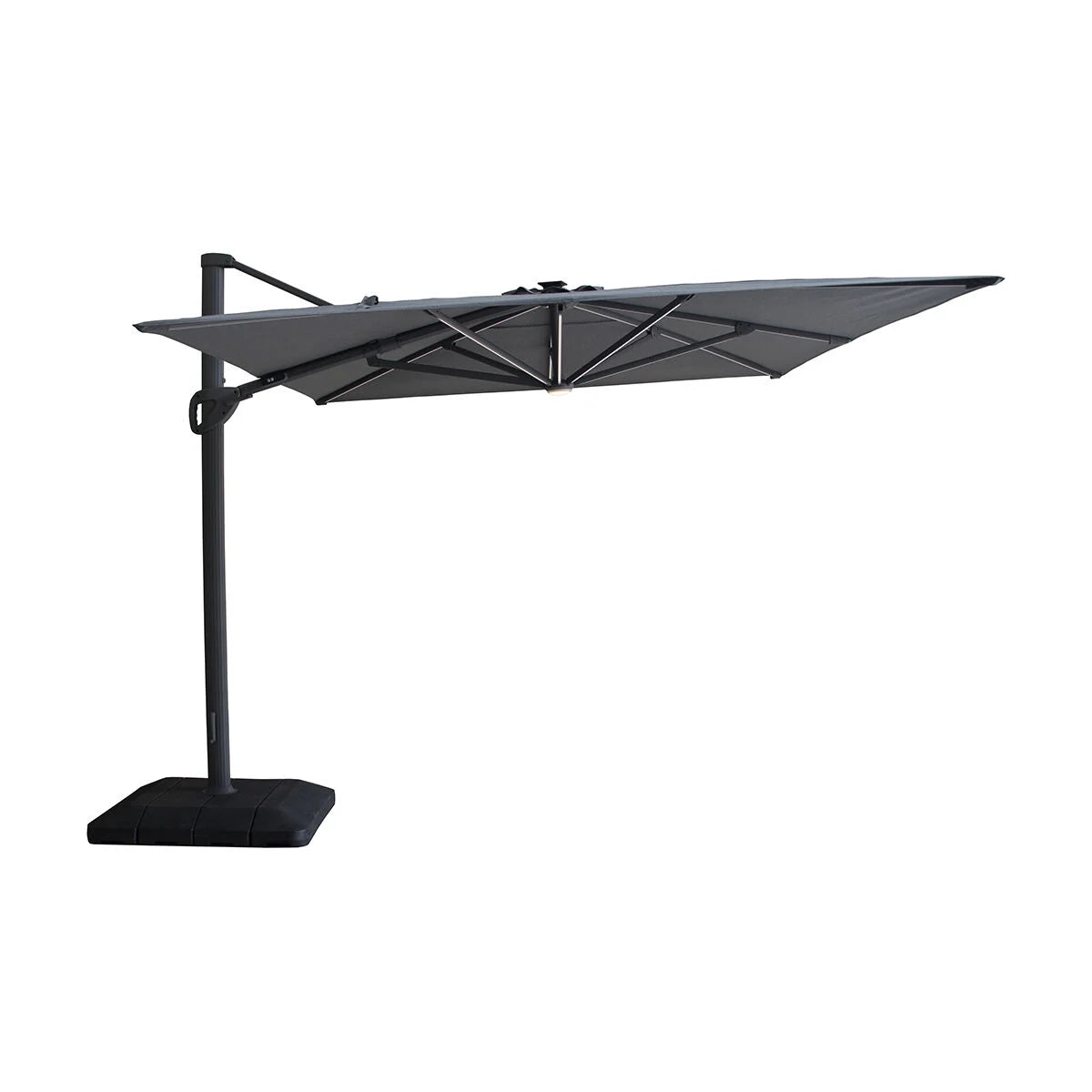Maze Aramis Solar LED 3m x 4m Rectangular Rotating Cantilever Parasol ...