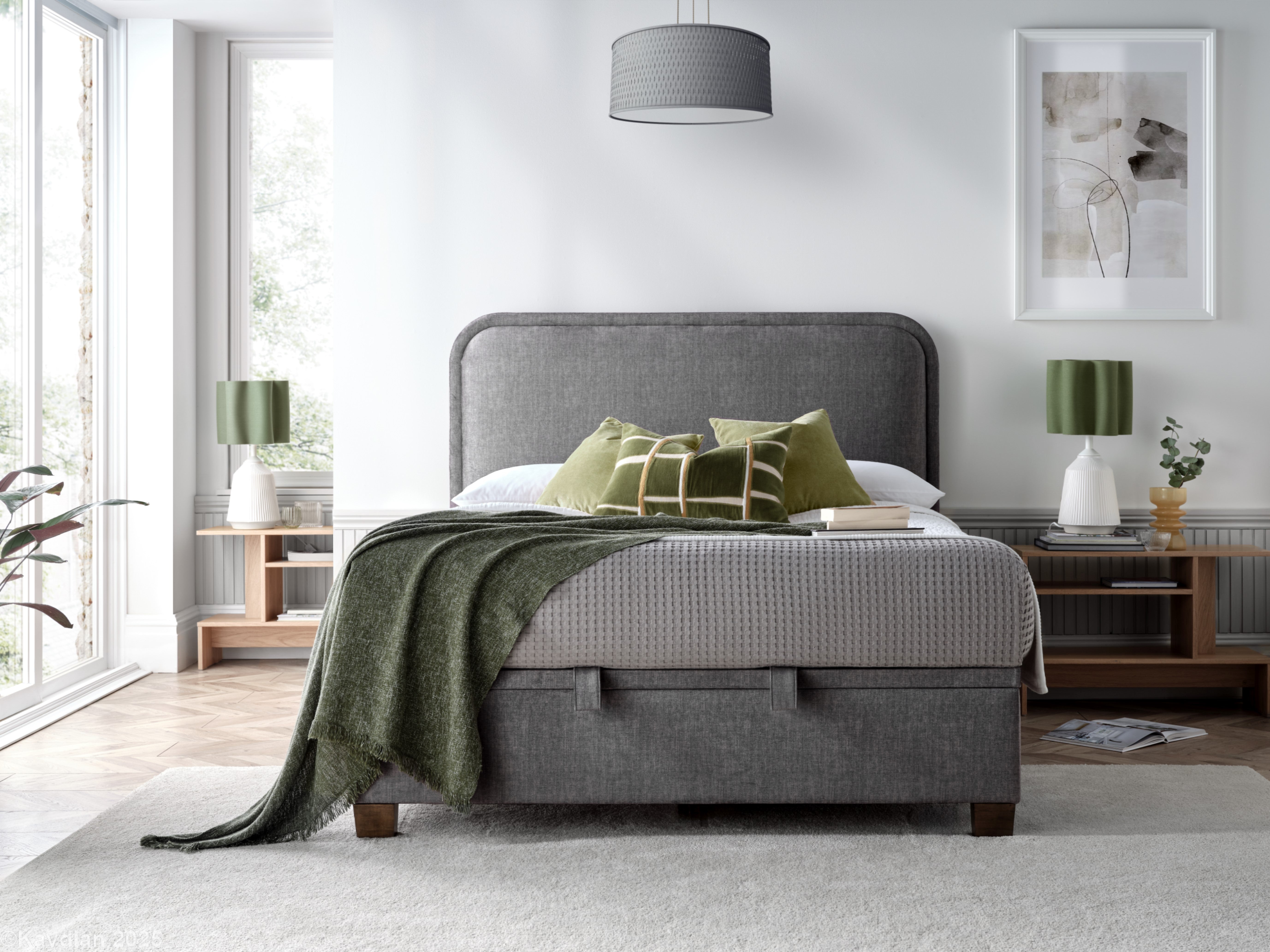 Kaydian Clifton Vogue Grey Ottoman Bed - Better Bed Company