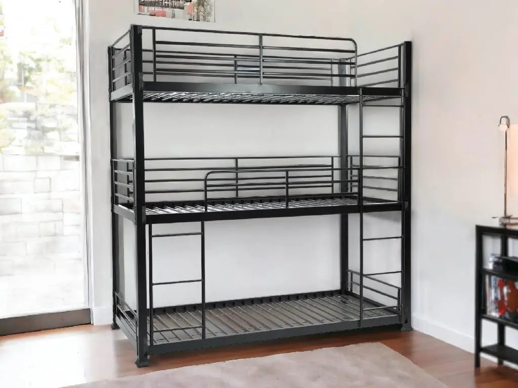 Wholesale Beds No Bolt 3 Tier Metal Bunk Bed - Better Bed Company