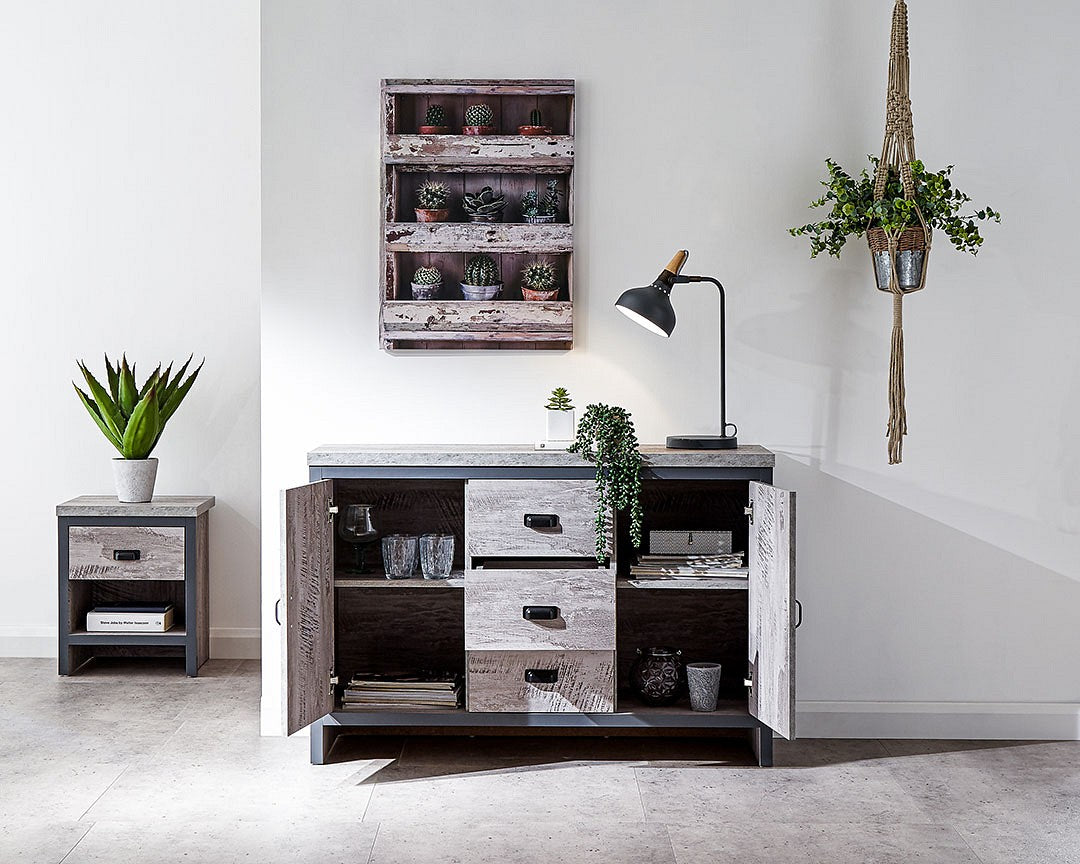 Boston 2 door tv unit grey store