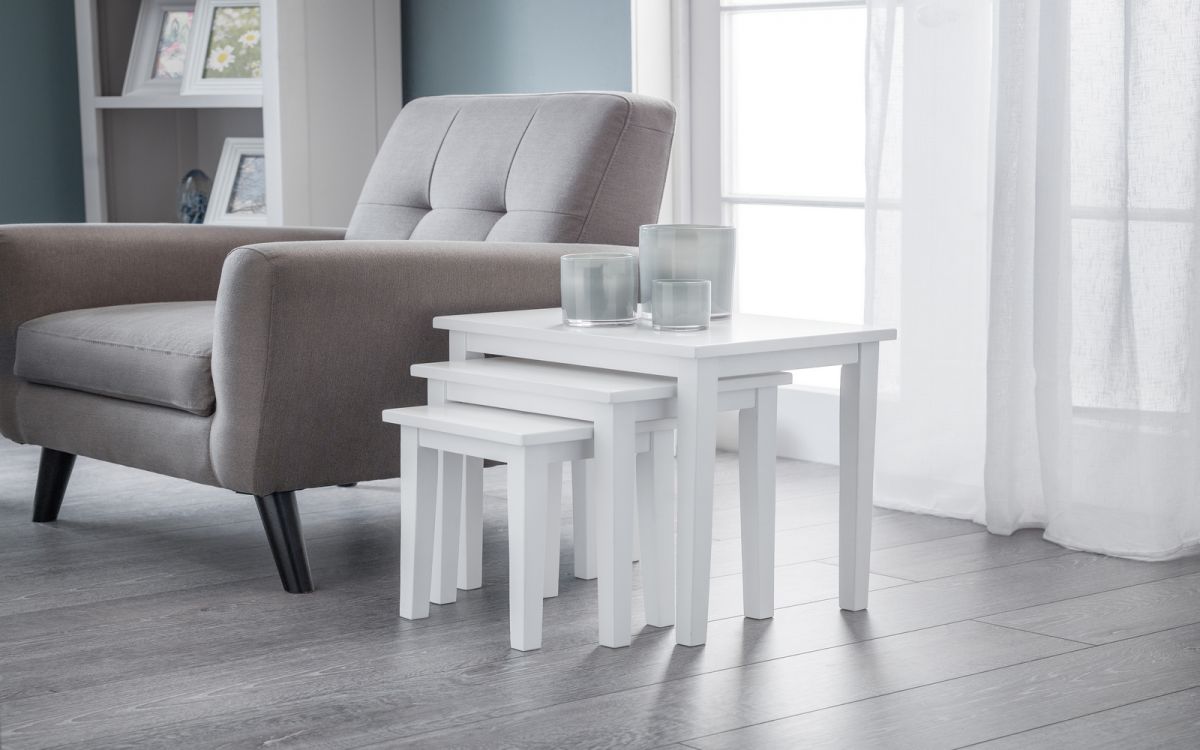 Julian bowen nest of tables grey store