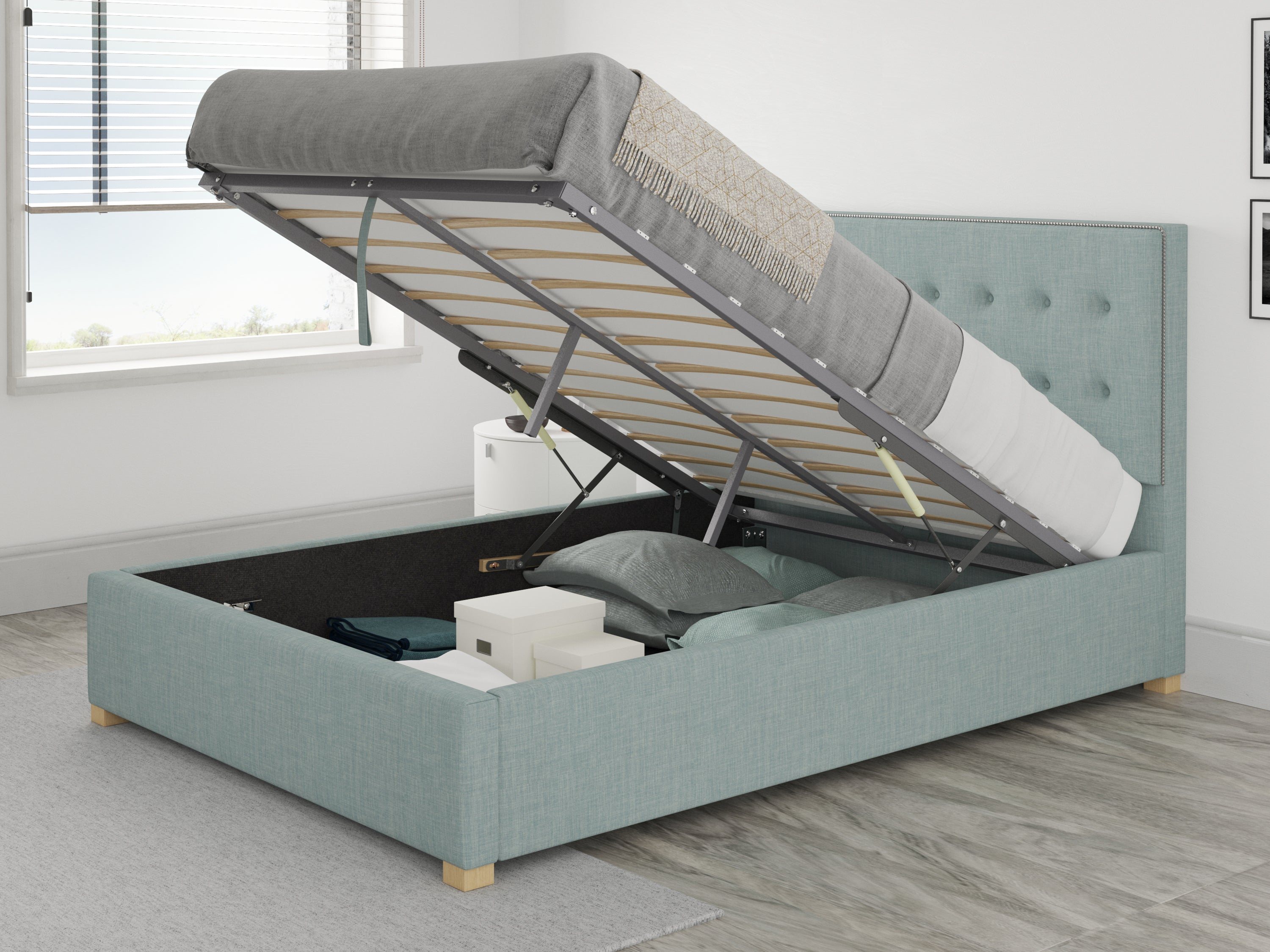 Aspire Furniture Wren Ottoman Bed - FREE DELIVERY IN STOCK